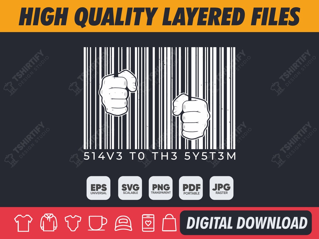 Barcode Jail Dice Jail Humor Quote T-shirt Design Sublimation Design ...