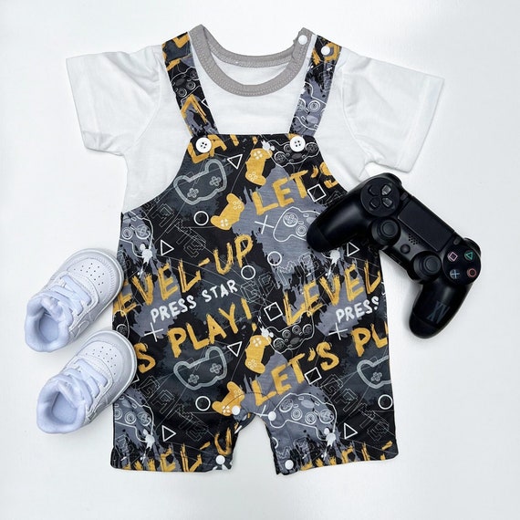 Lets Play Overalls Gamer Baby Video Game Anime Onesie - Etsy