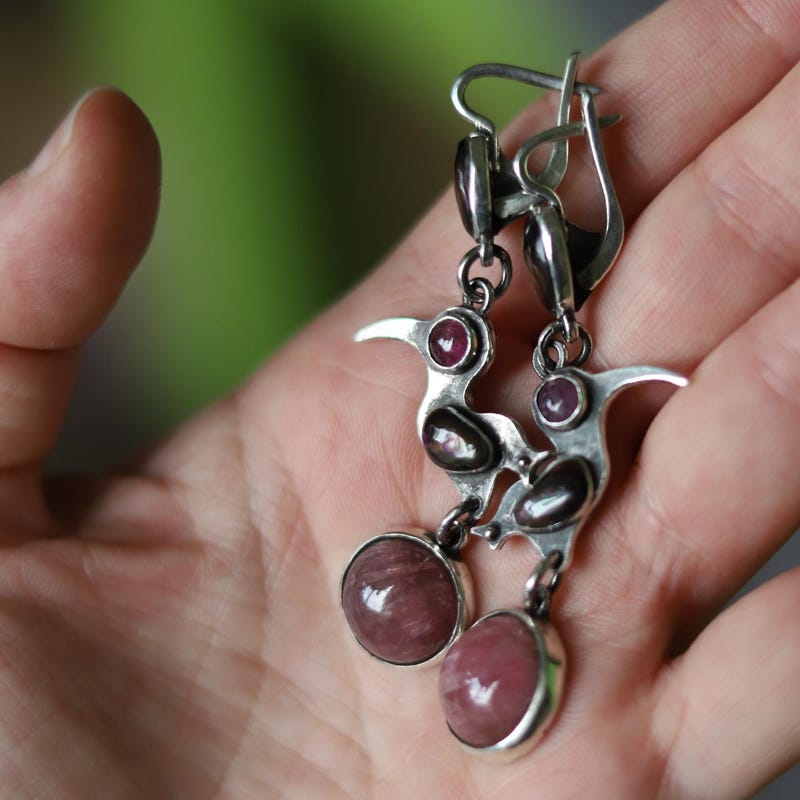 Silver Bird Fish Earrings - Etsy UK