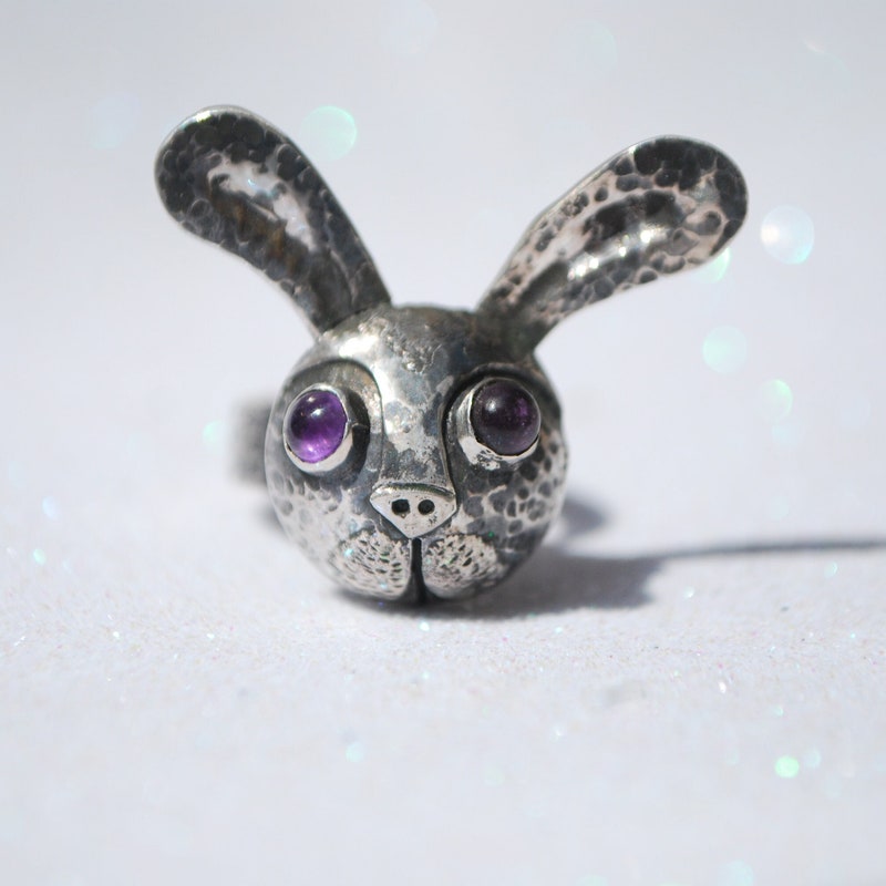 Rabbit Ring - Etsy