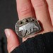 Handmade Mixed Metal Bear Ring. Rustic Animal Jewelry Gift. Large Bear ...