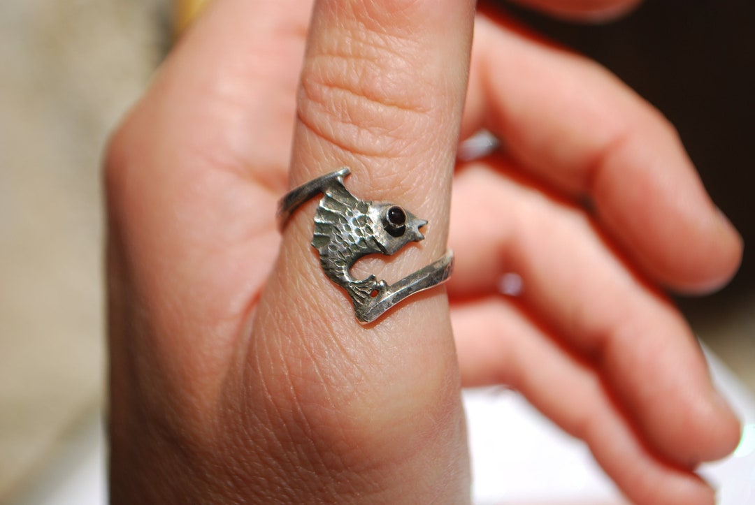 Handmade Koi Fish Ring. Silver Fish Ring for Woman or Unisex, Artisan ...
