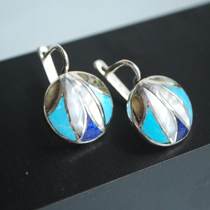 Native Inlay Earring - Etsy