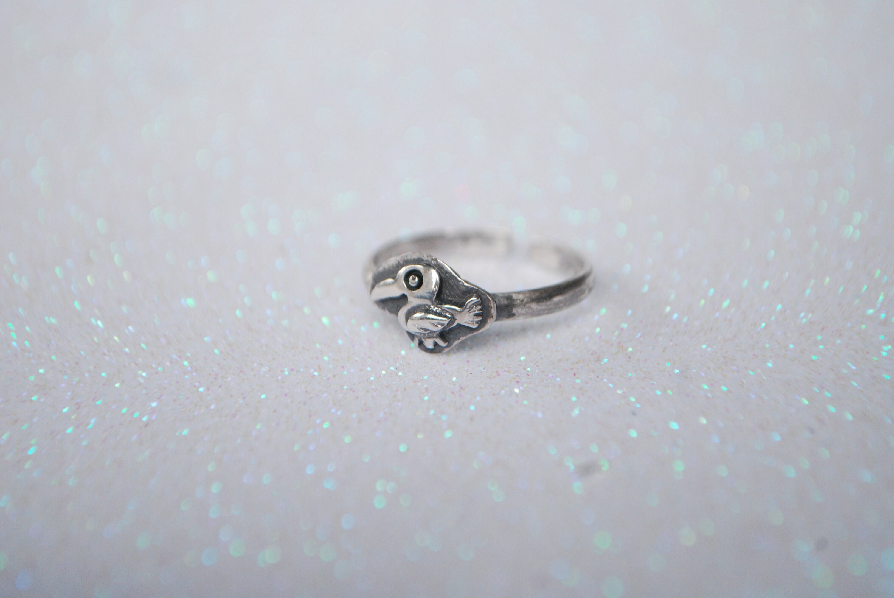 Simple Silver Raven Ring. Crow Jewelry Adjustable Bird Ring. - Etsy