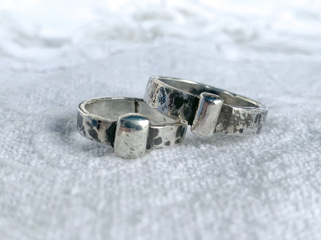 Сeltic Wedding Band Set of 2 Outlander Ring Sterling Silver Rustic ...