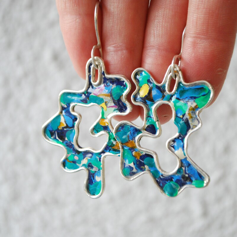 Abstract Earrings - Etsy