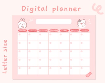 Strawberry Weekly Planner Printable Download and Print at - Etsy