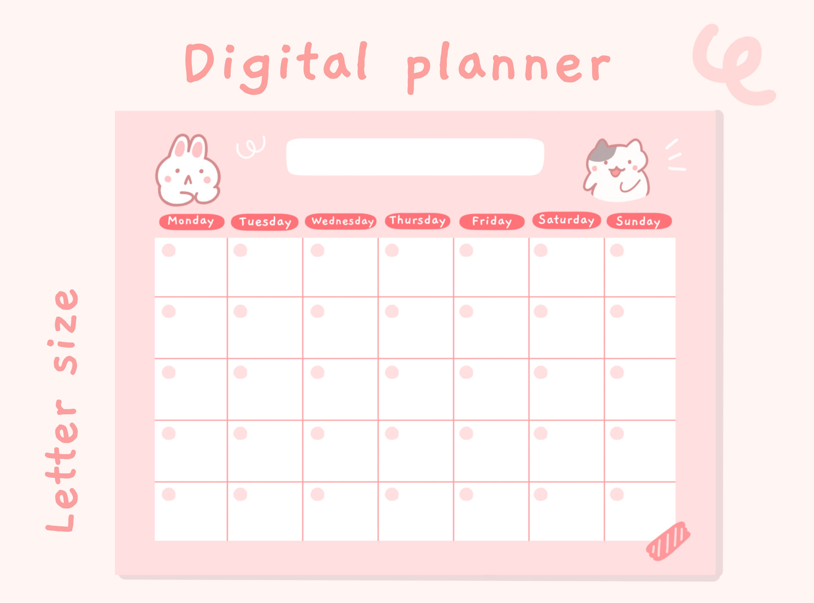 Cute Monthly Planner Template Monthly Planner Template Design
