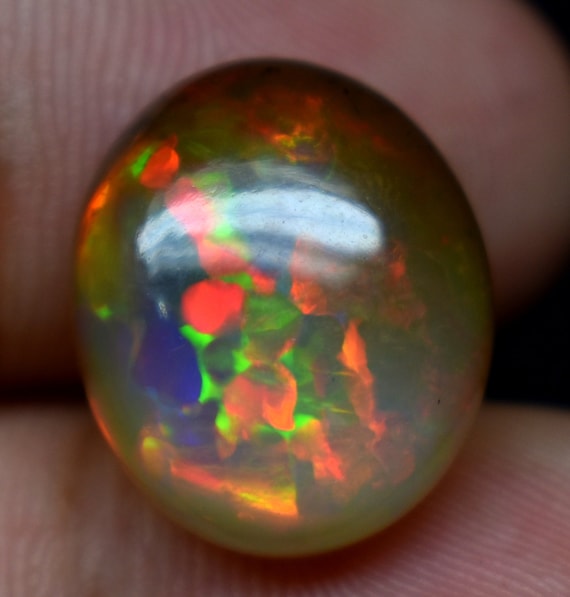 Exclusive Rare' Red Flashy Fire Natural Ethiopian Half - Etsy