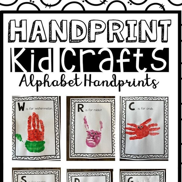 Handprint Alphabet - Etsy