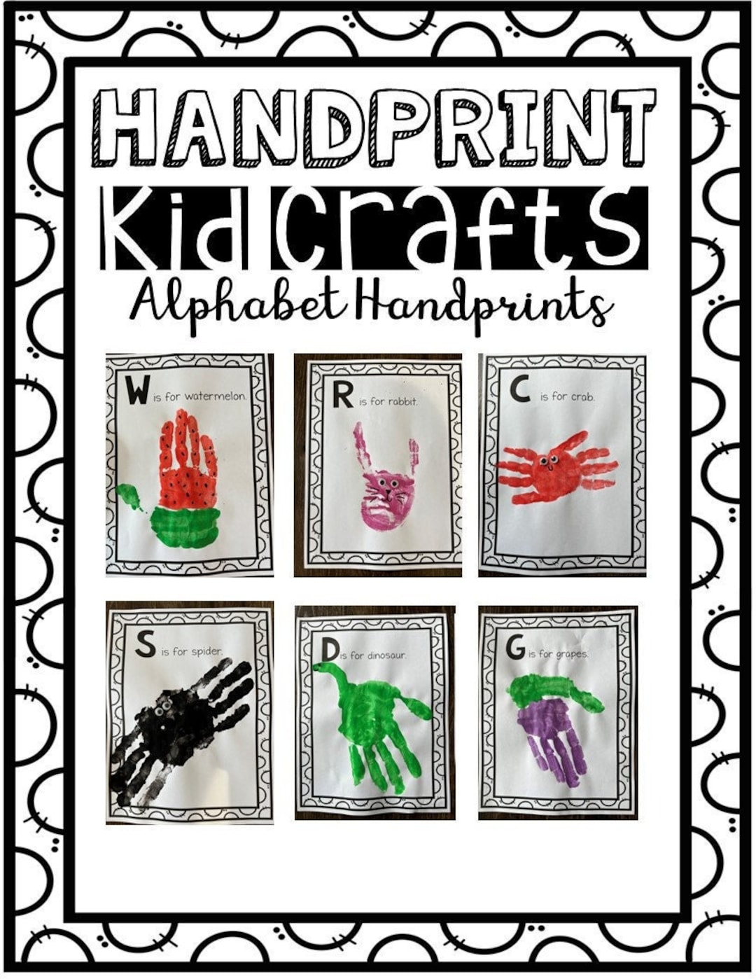 Handprint Alphabet Book: DIY Baby Toddler Keepsake (PDF Pattern) - Etsy