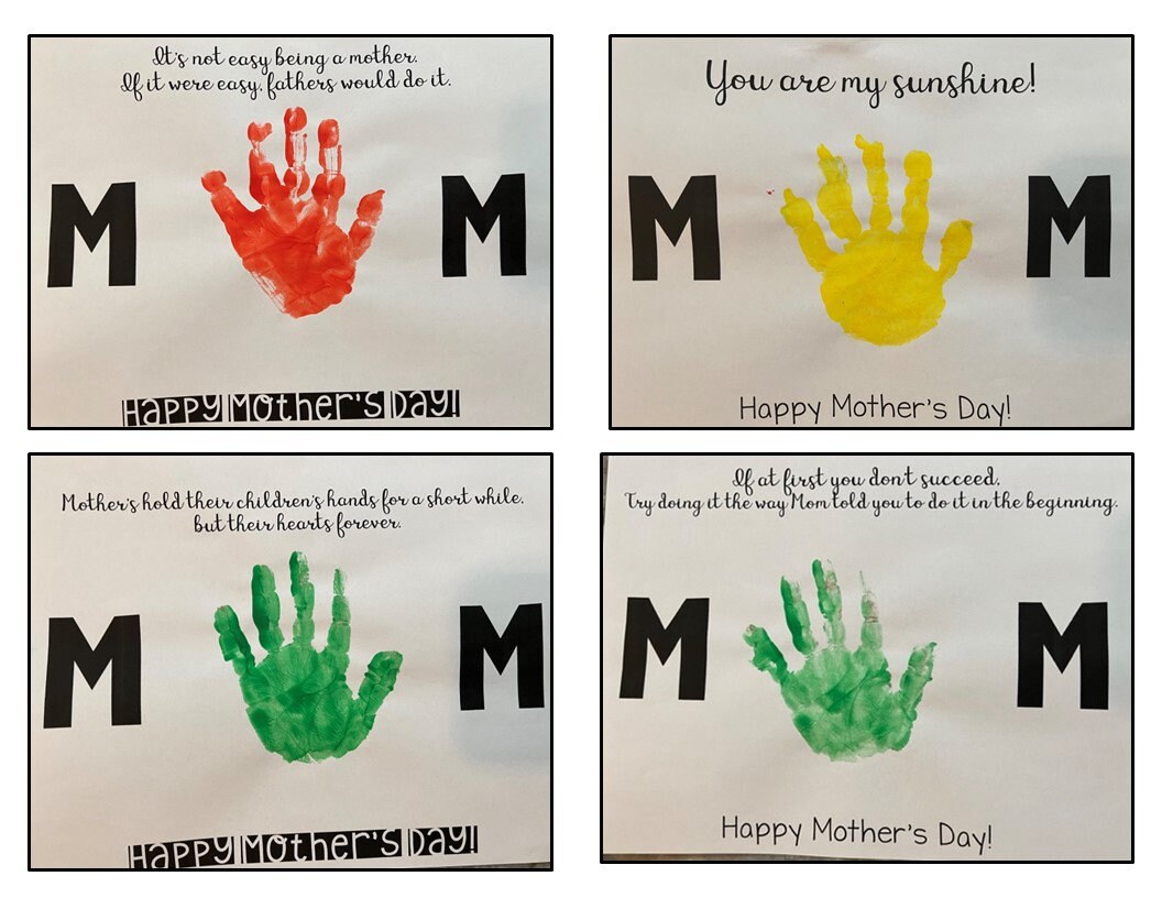Handprint Craft: MOM Keepsake / Toddler Art / Handprint Art / Baby ...