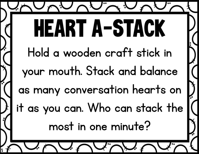 Valentine's Day Minute to Win It Classroom and Family Challenges Task ...