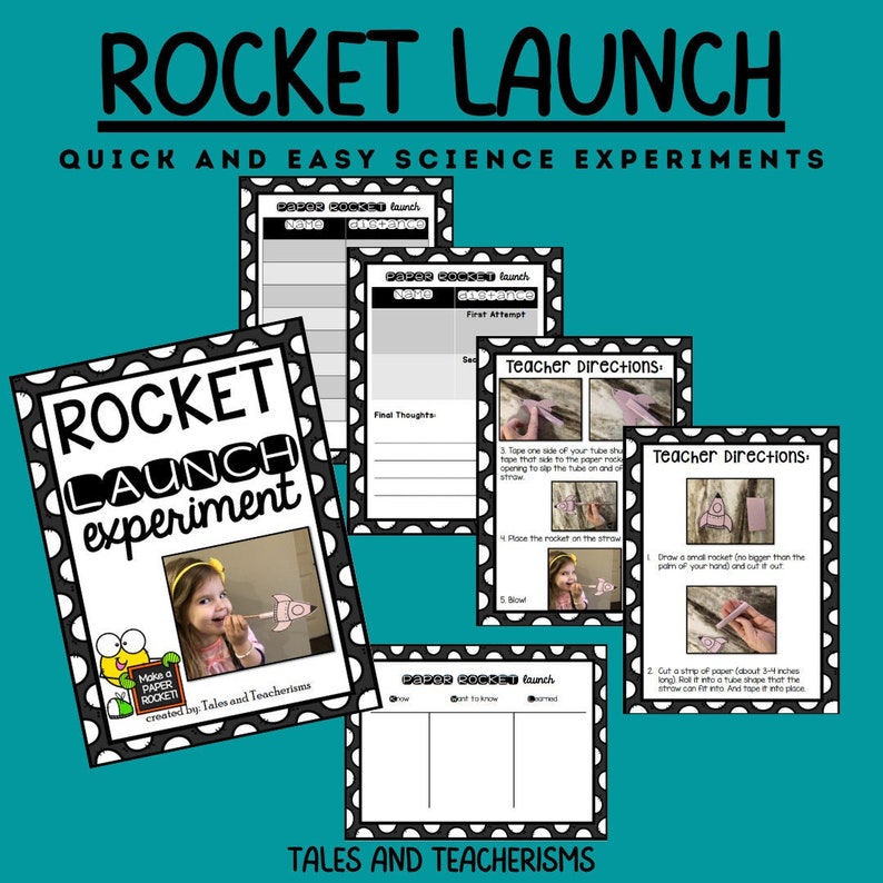 Quick and Easy Science Experiment-launch Paper Rocket STEM Engineering ...