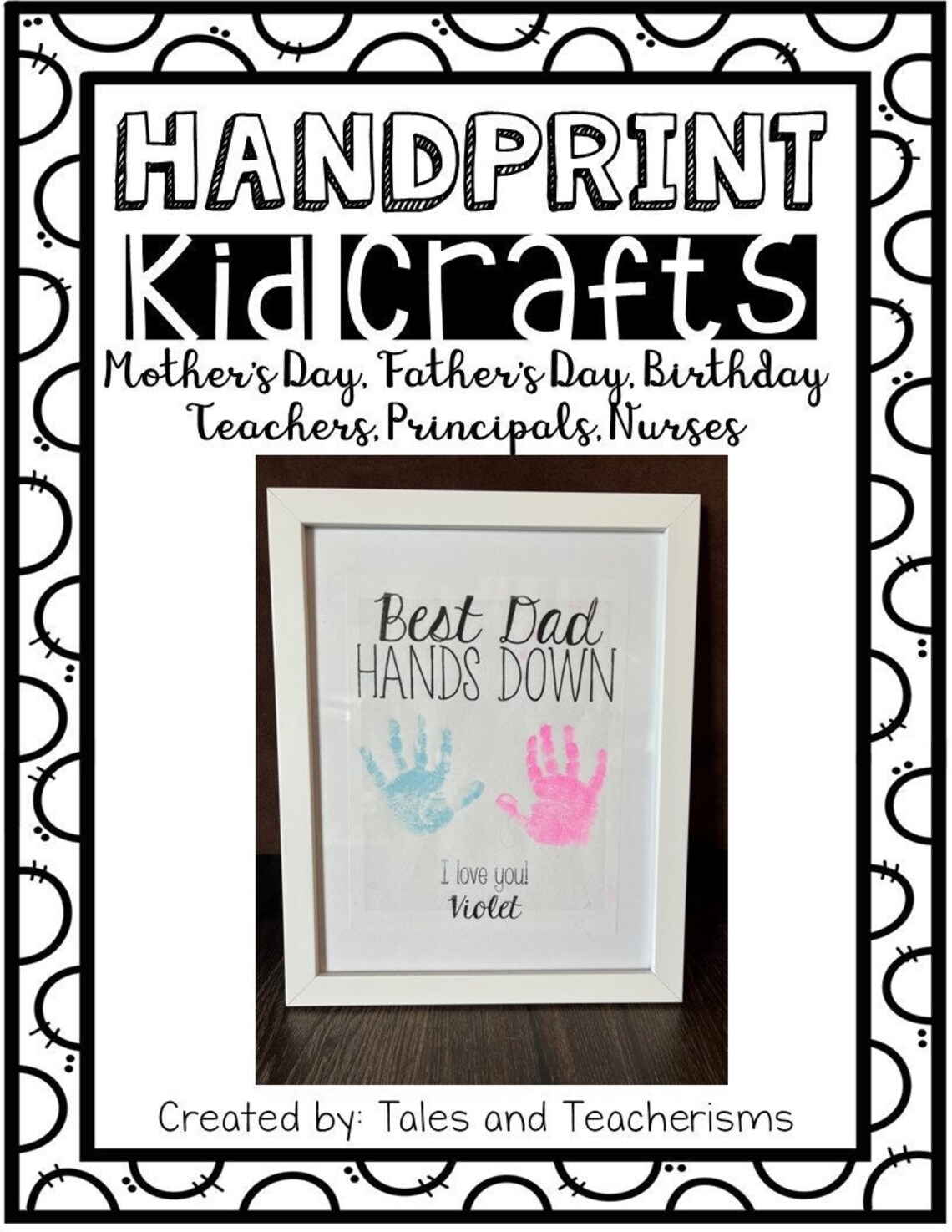 Handprint Craft: Best Dad Hands Down Baby Toddler Craft / - Etsy