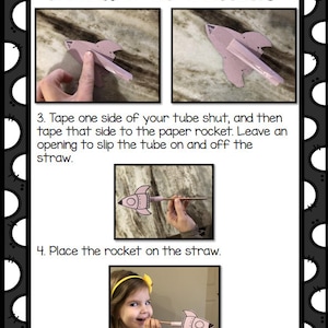 Quick and Easy Science Experiment-launch Paper Rocket STEM Engineering ...