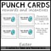 Punch Cards for Rewards and Incentives: Easter Holiday Themed Options ...