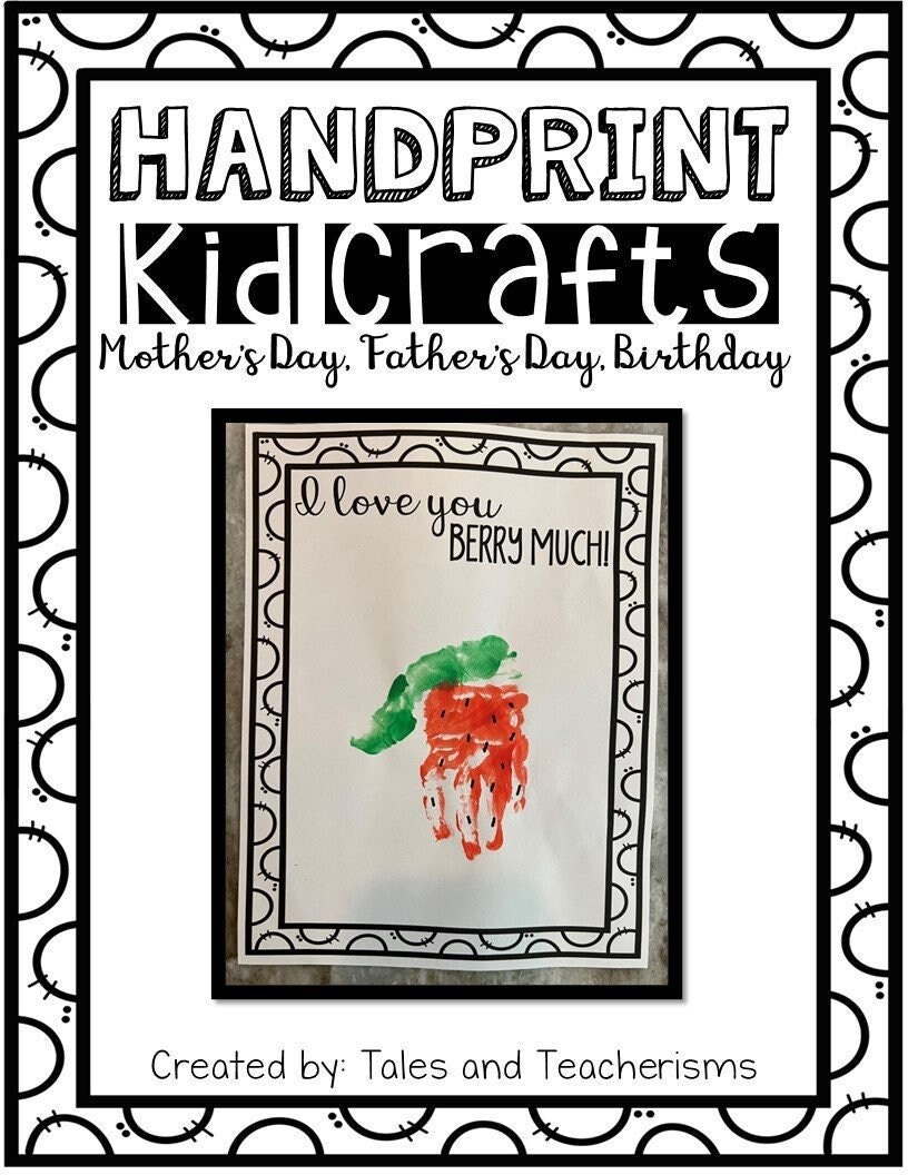 Handprint Crafts: I Love You BERRY Much / Baby Toddler Craft / DIY ...