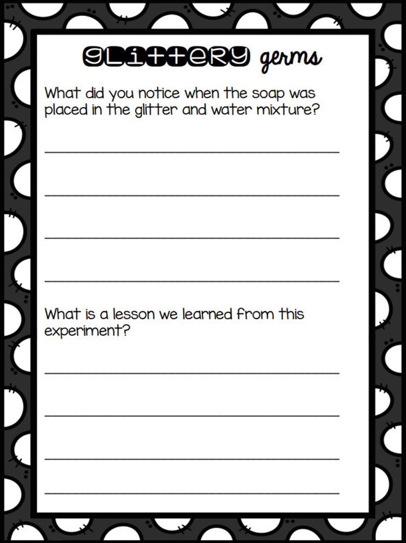 Quick and Easy Science Experiment: Glittery Germs! STEM Challenge for ...