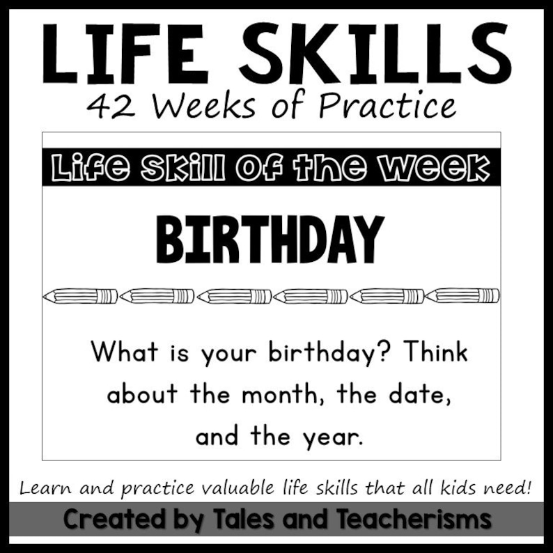 Life Skill of the Week for Elementary Students: 42 Life Skills Posters ...