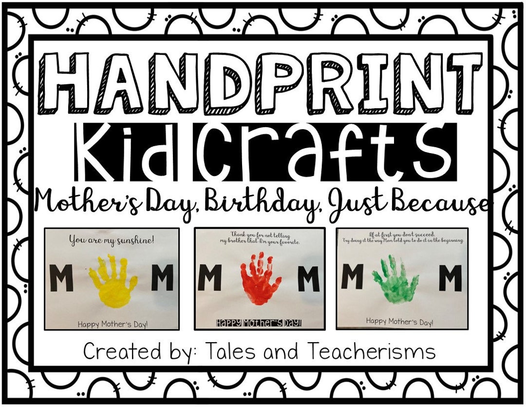 Handprint Craft: MOM Keepsake / Toddler Art / Handprint Art / Baby ...