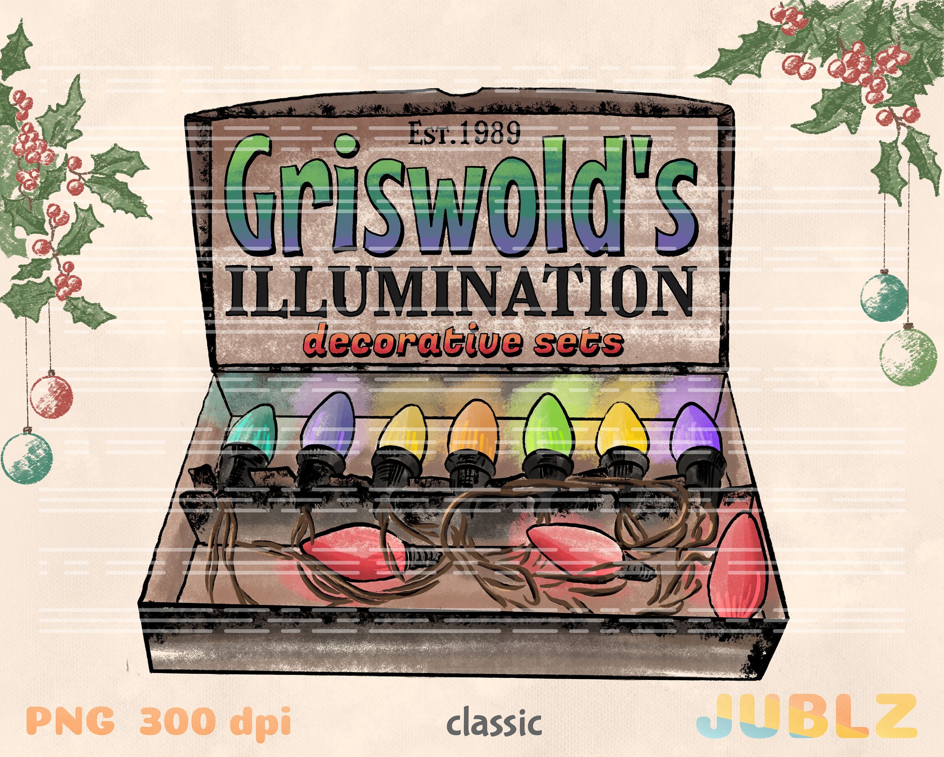 Griswold Illumination PNG: Retro Christmas Movie Design (digital ...