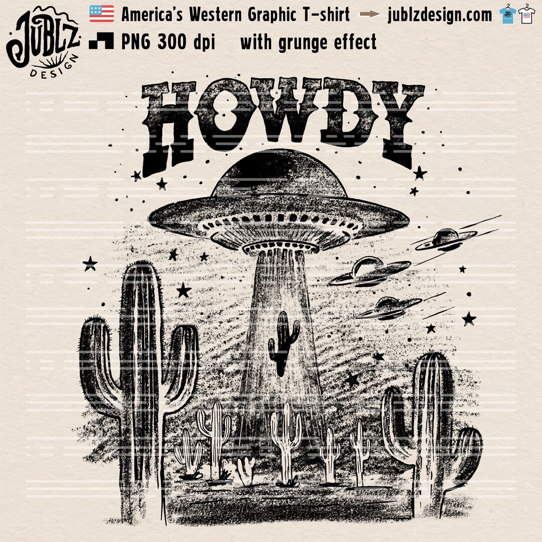 Cacti Abduction PNG – Western UFO Cowgirl Clipart - Etsy