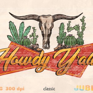Howdy Y'all Png, Howdy PNG, Howdy Sublimation, Howdy Clipart, Instant ...