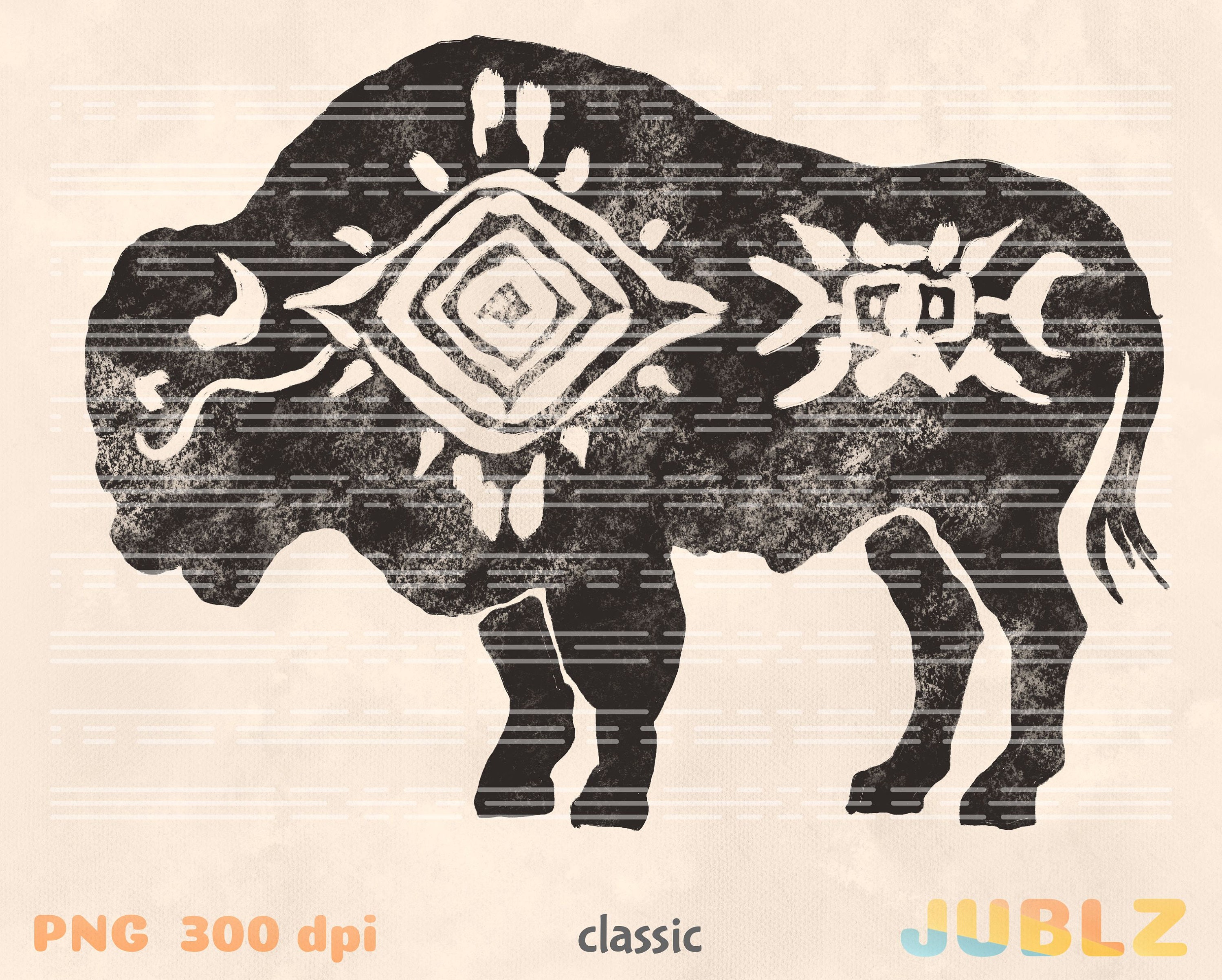 Buffalo PNG Aztec Png Bison PNG Western PNG Vintage Rodeo - Etsy