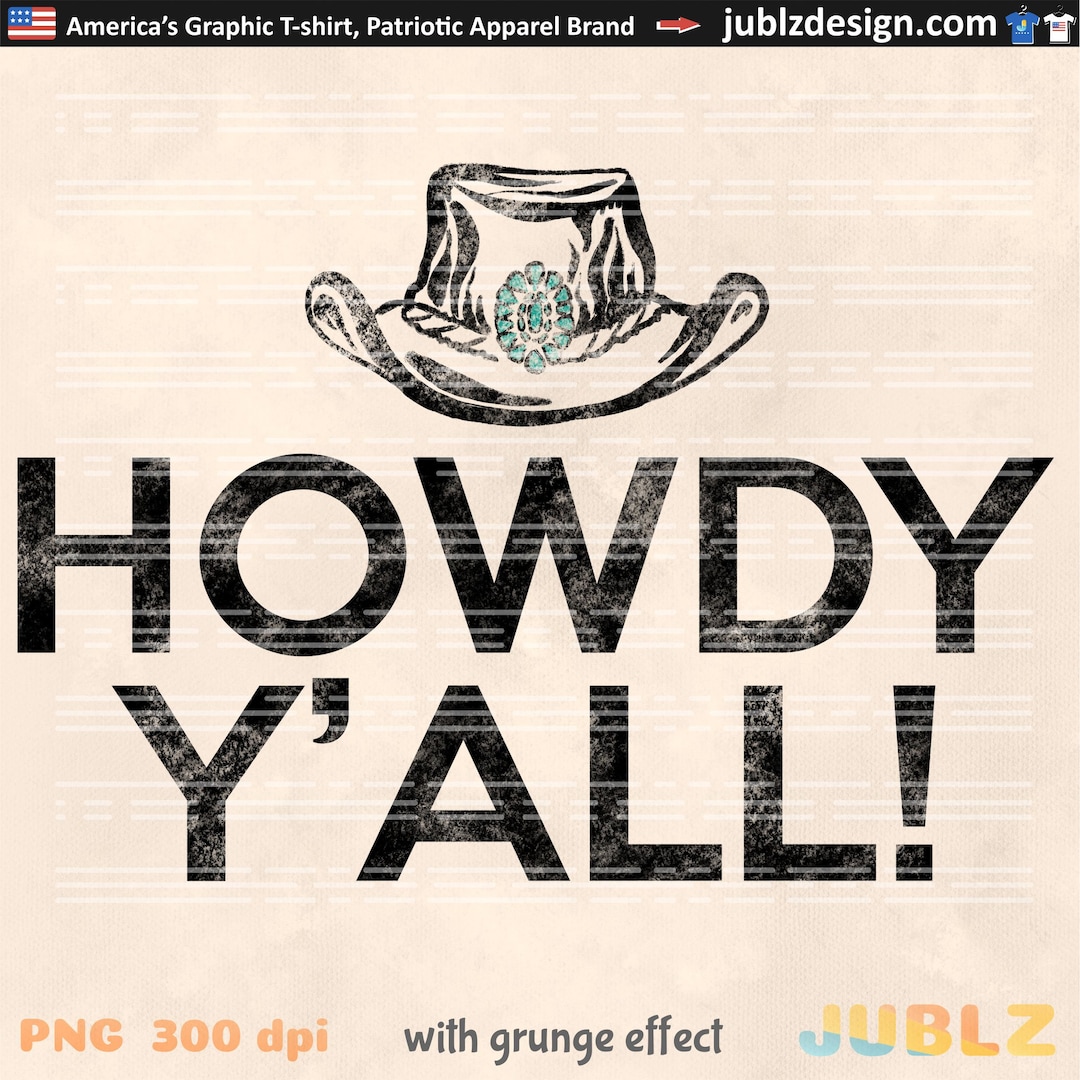 Howdy Y'all Png, Howdy PNG, Howdy Sublimation, Howdy Clipart, Retro ...