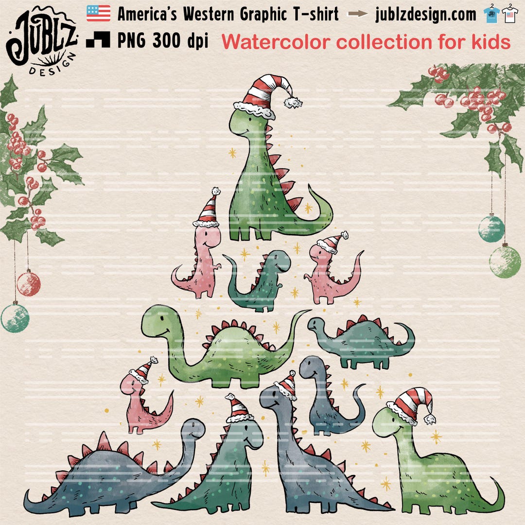 Dinosaurs Christmas Tree Png, Merry Dinomas Png, Dinosaur Santa Png, I ...