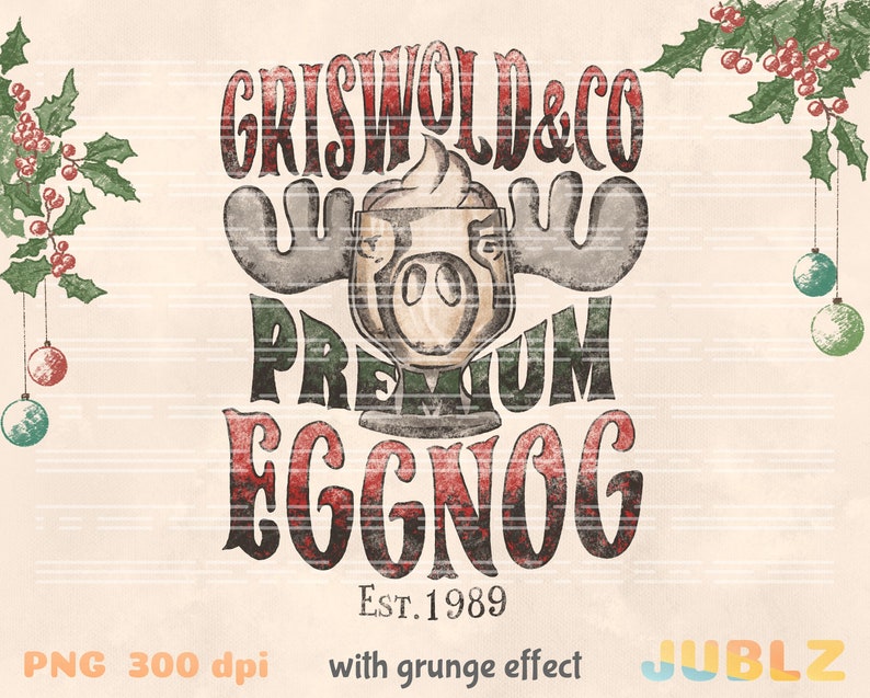 Griswold Eggnog Co Png Clark Griswold PNG Christmas Movie - Etsy