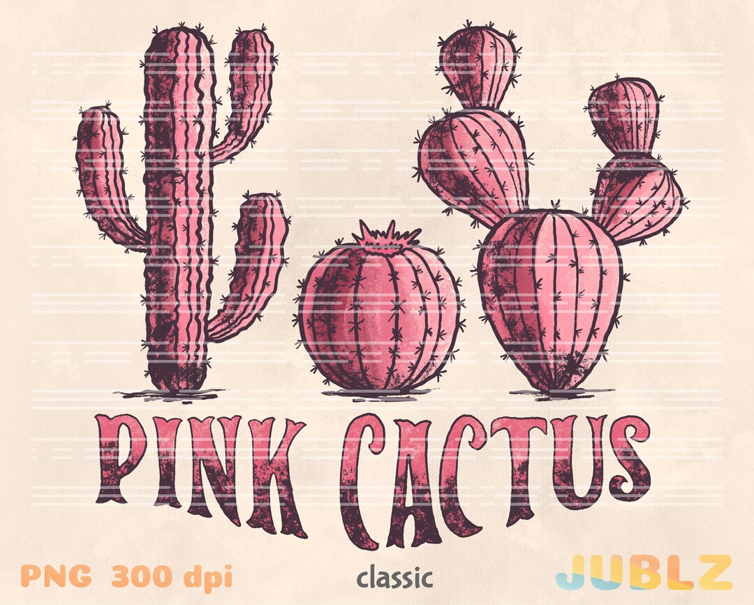 Pink Cactus PNG Design, Cactus Illustration, Cute Cactus, Cactus ...