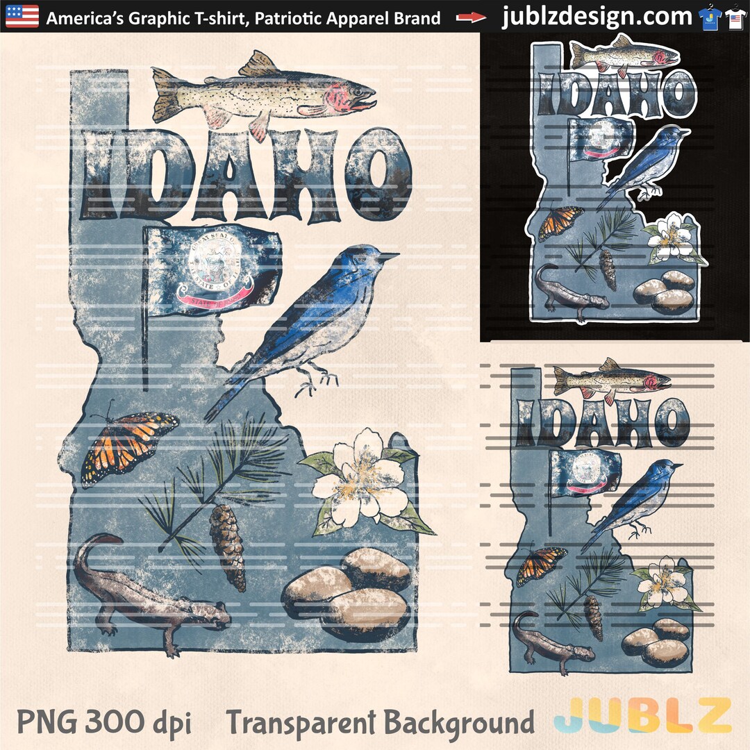 Idaho Png, Idaho State Png, Idaho Symbols, Idaho Clipart, Sublimation ...
