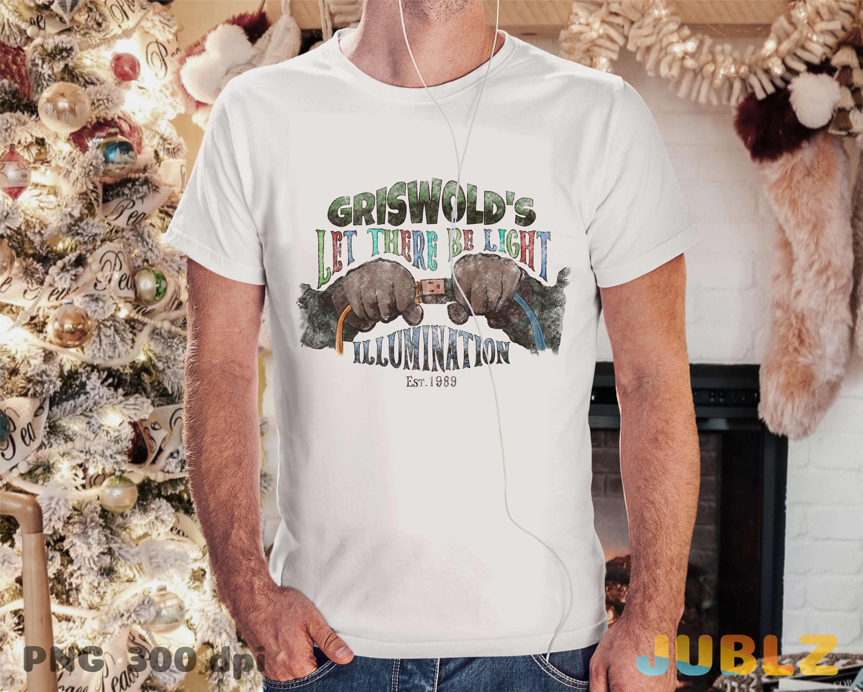 Griswold Christmas PNG: Let There Be Light, Grunge Effect (digital ...