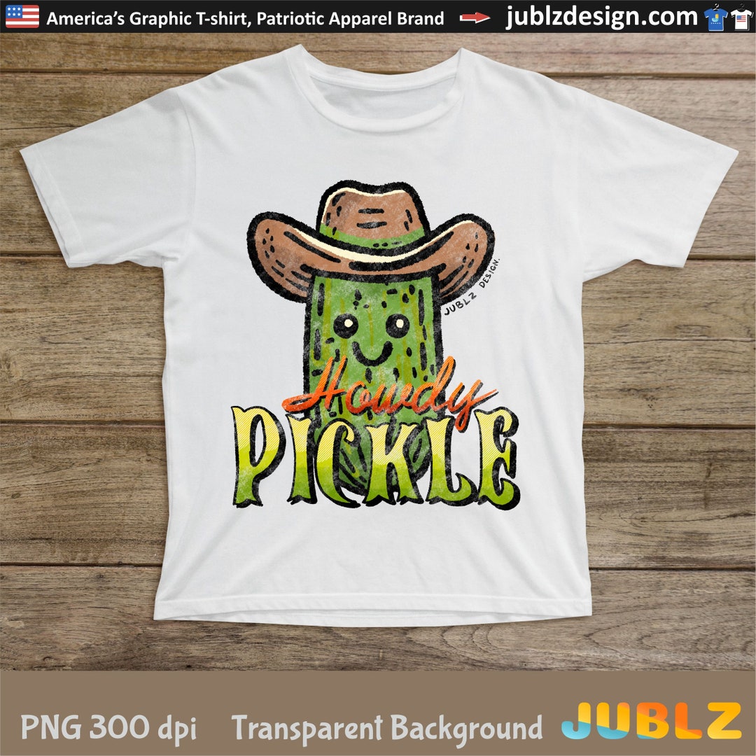 Howdy Pickle Png, Pickle Png, Western Png, Cucumber Png, Pickle Cowboy ...