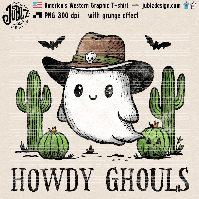 Howdy Ghouls PNG: Cowboy Ghost, Halloween Clipart (digital Download) - Etsy
