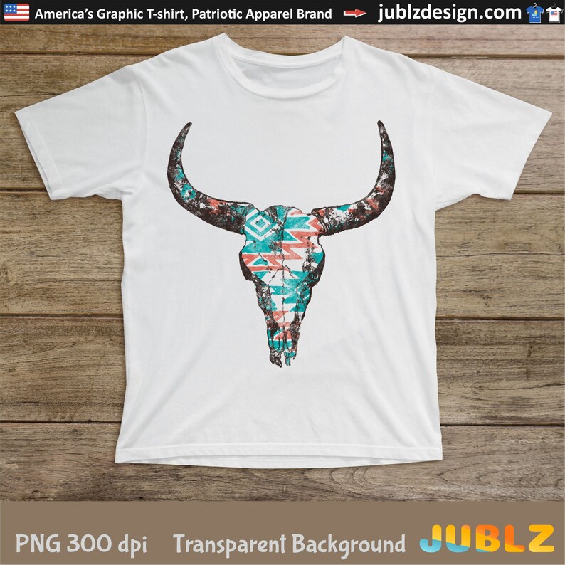 Aztec Cow Skull PNG: Retro Western Sublimation (digital Download) - Etsy