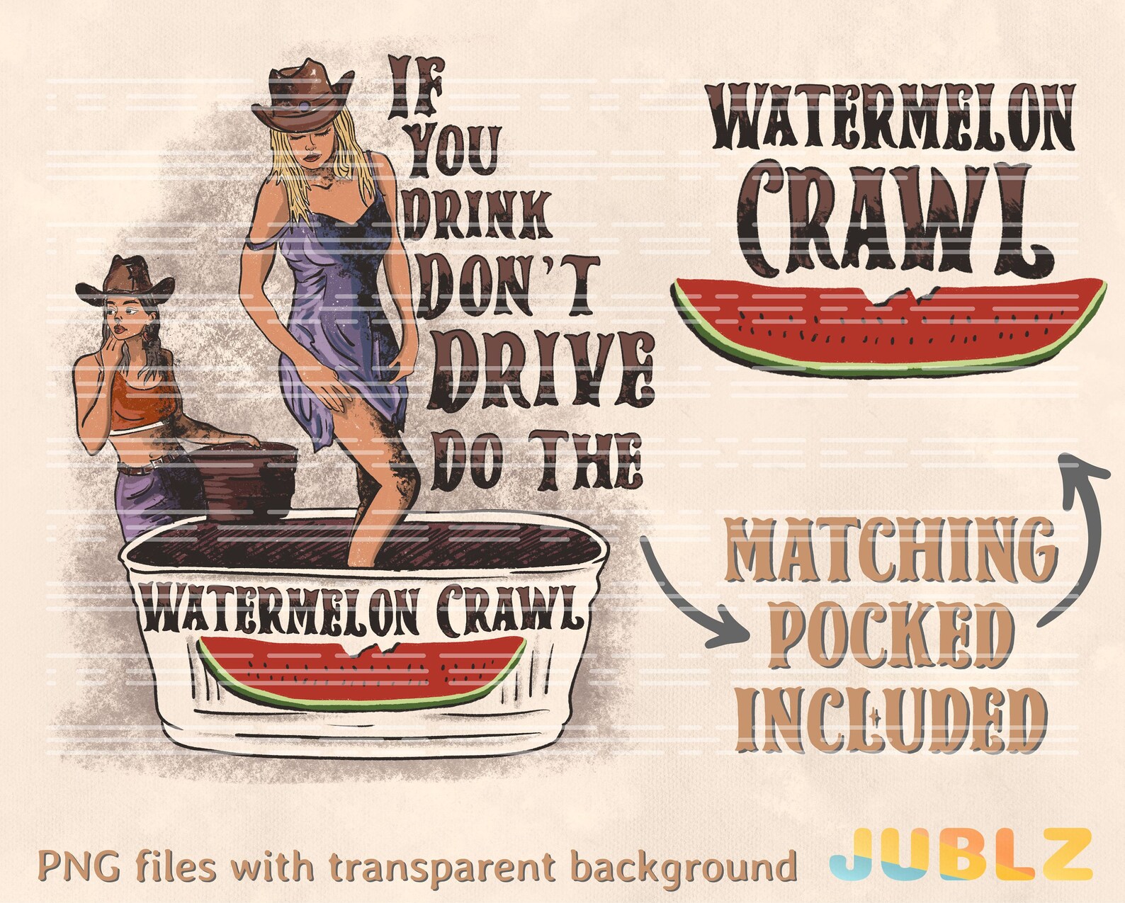 If You Drink Don't Drive Do the Watermelon Crawl PNG - Etsy
