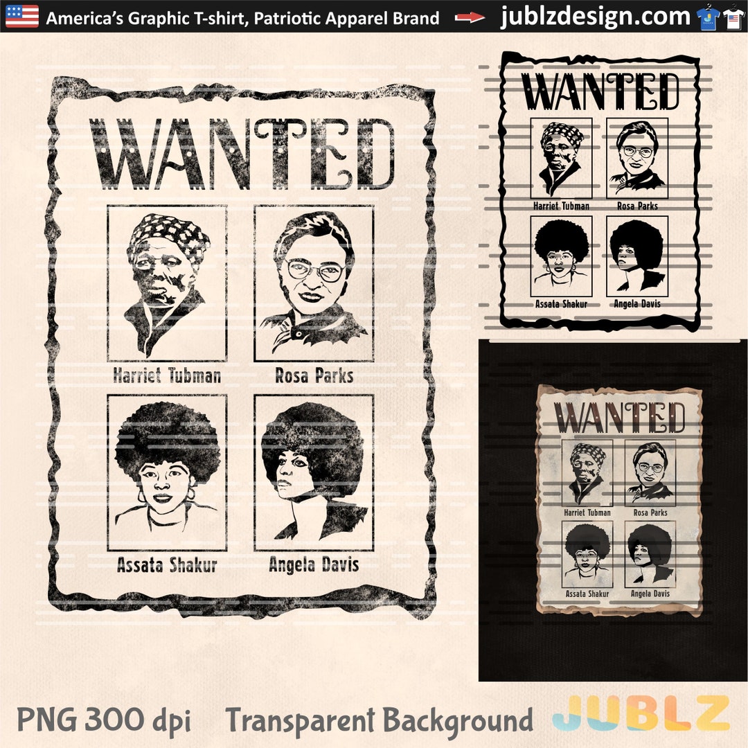 Black History Month PNG: Wanted Poster, Rosa Parks, Harriet Tubman ...