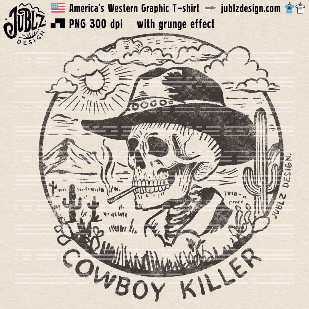 Cowboy Killer Png, Cowboy Skull Png, Western Cowboy Skull Png, Western ...