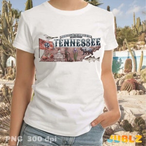 Tennessee State Symbols PNG: Retro Sublimation Design (digital Download ...