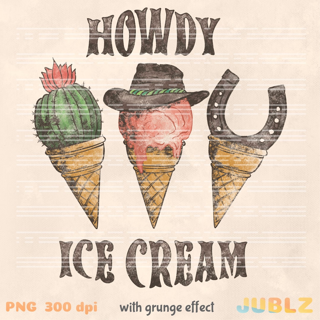 Howdy Ice Cream Png, Retro Png, Summer Png, Beach Vacation Png, Beach ...