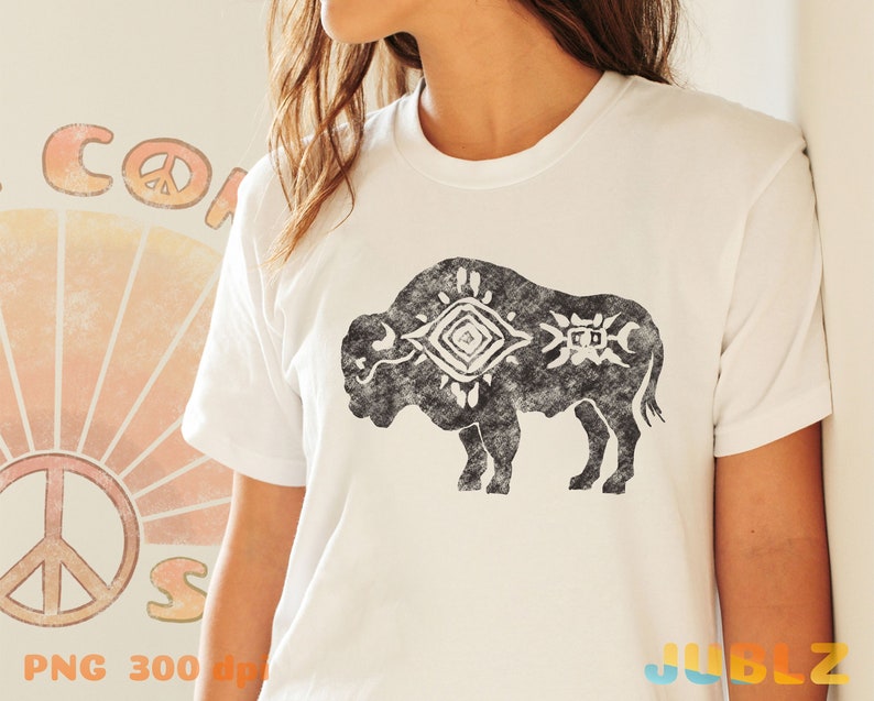 Buffalo PNG Aztec Png Bison PNG Western PNG Vintage Rodeo - Etsy