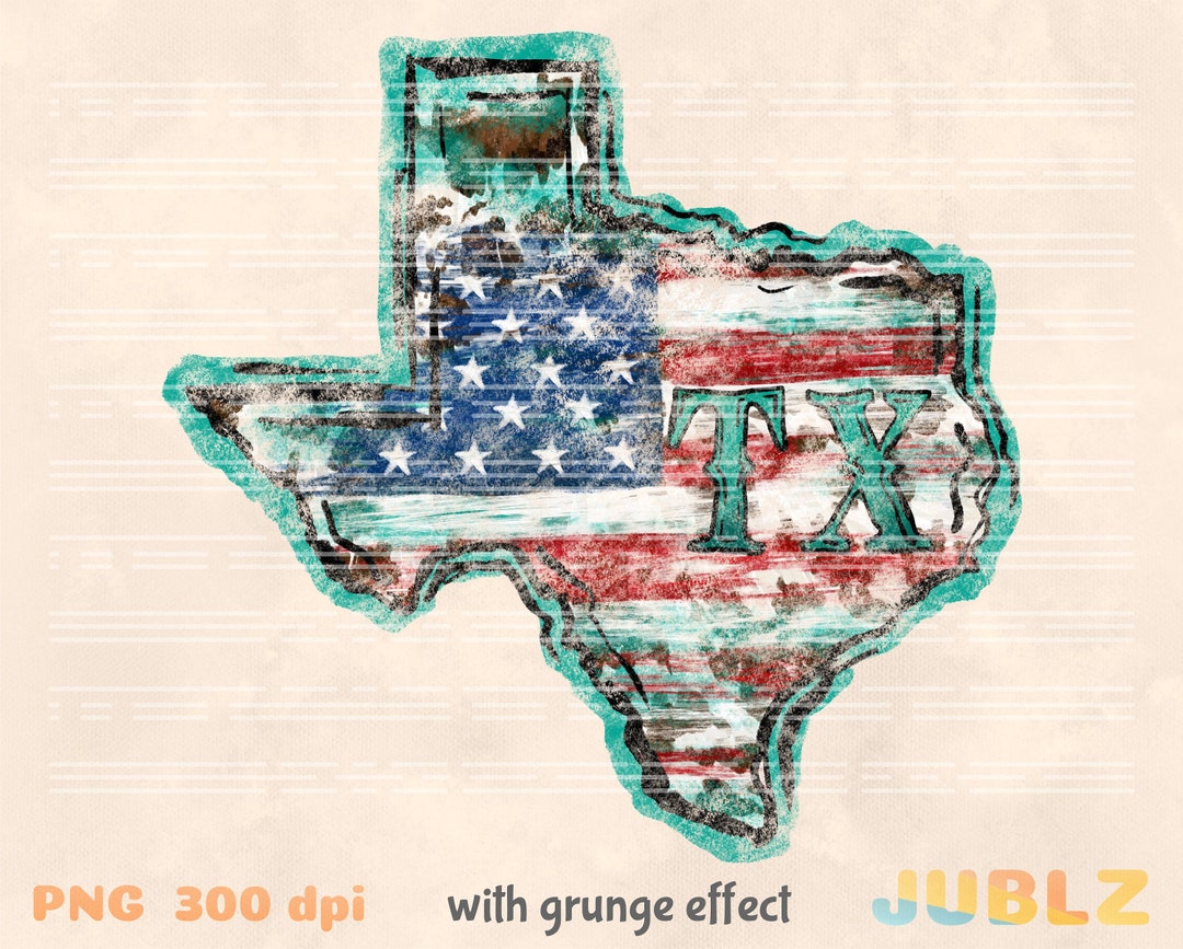 Texas State Png File for Sublimation Print, Sublimation Design, America ...