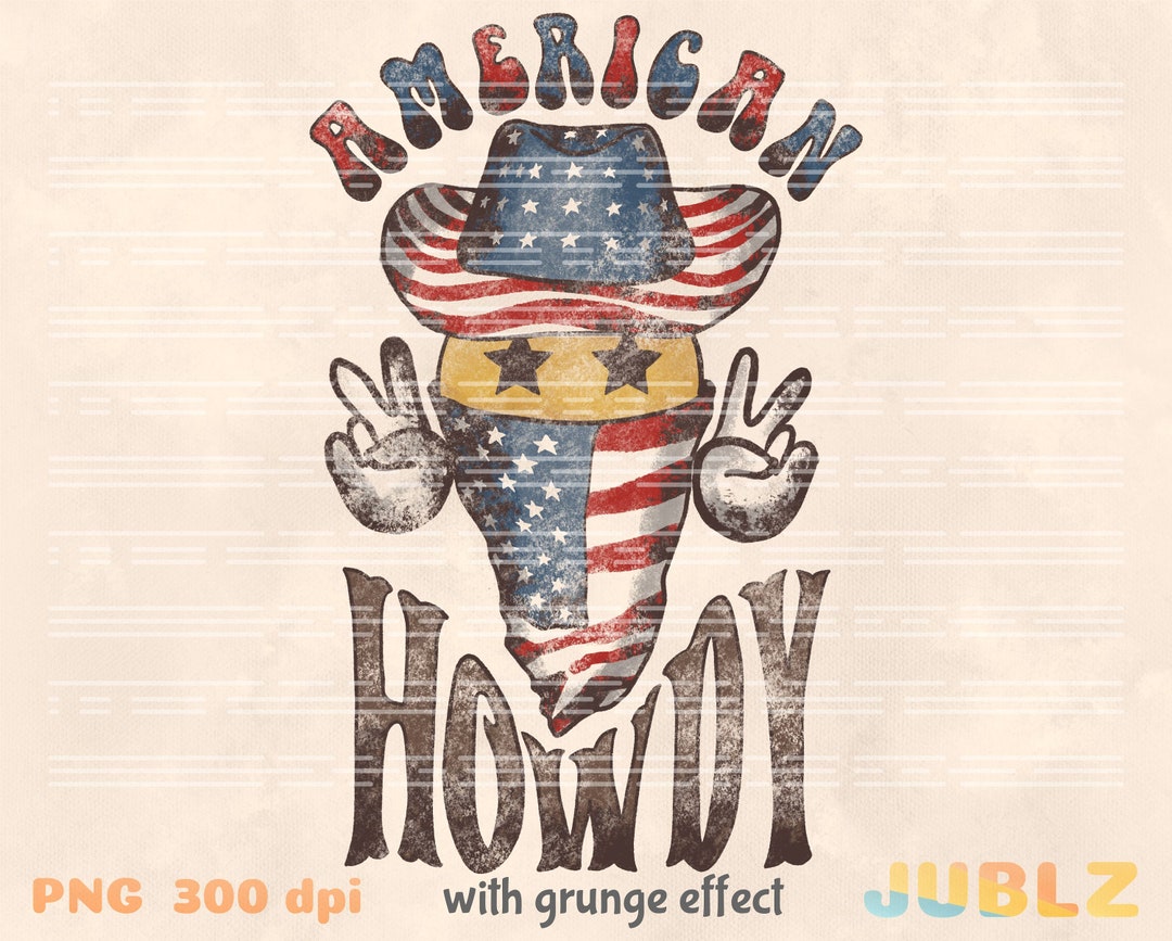 Howdy American Png, Sublimation Design, Western Emoji, Patriotic ...