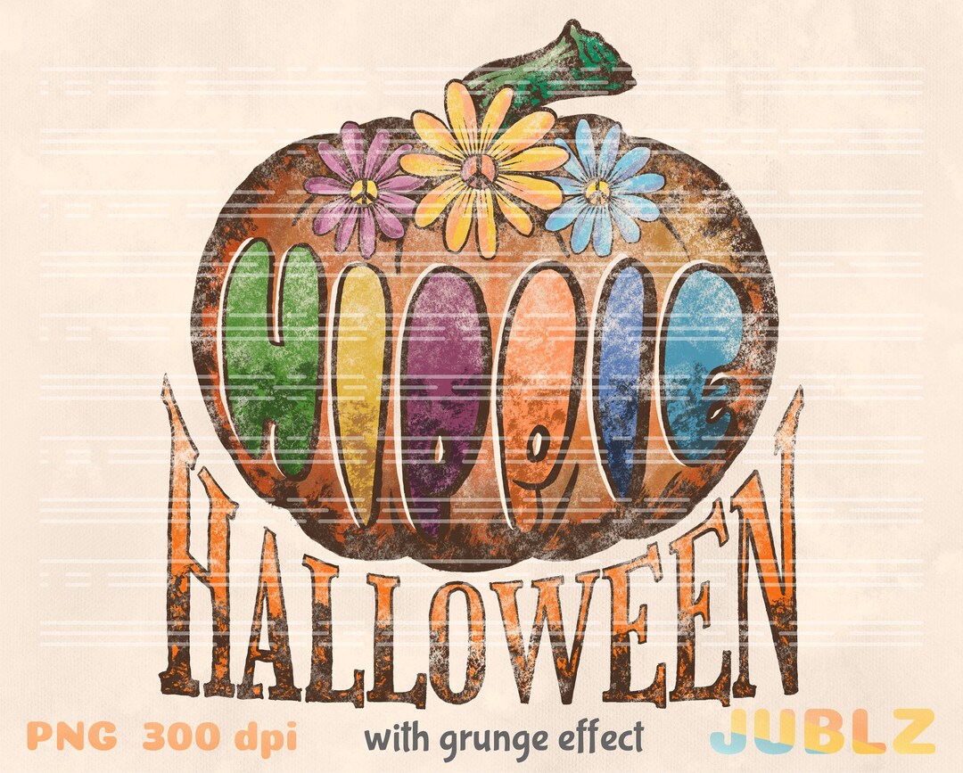 Halloween Png, Hippie Halloween Png, Halloween Sublimation Design ...