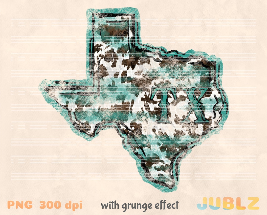 Turquoise Texas State PNG: Western Desert Sublimation (digital Download ...