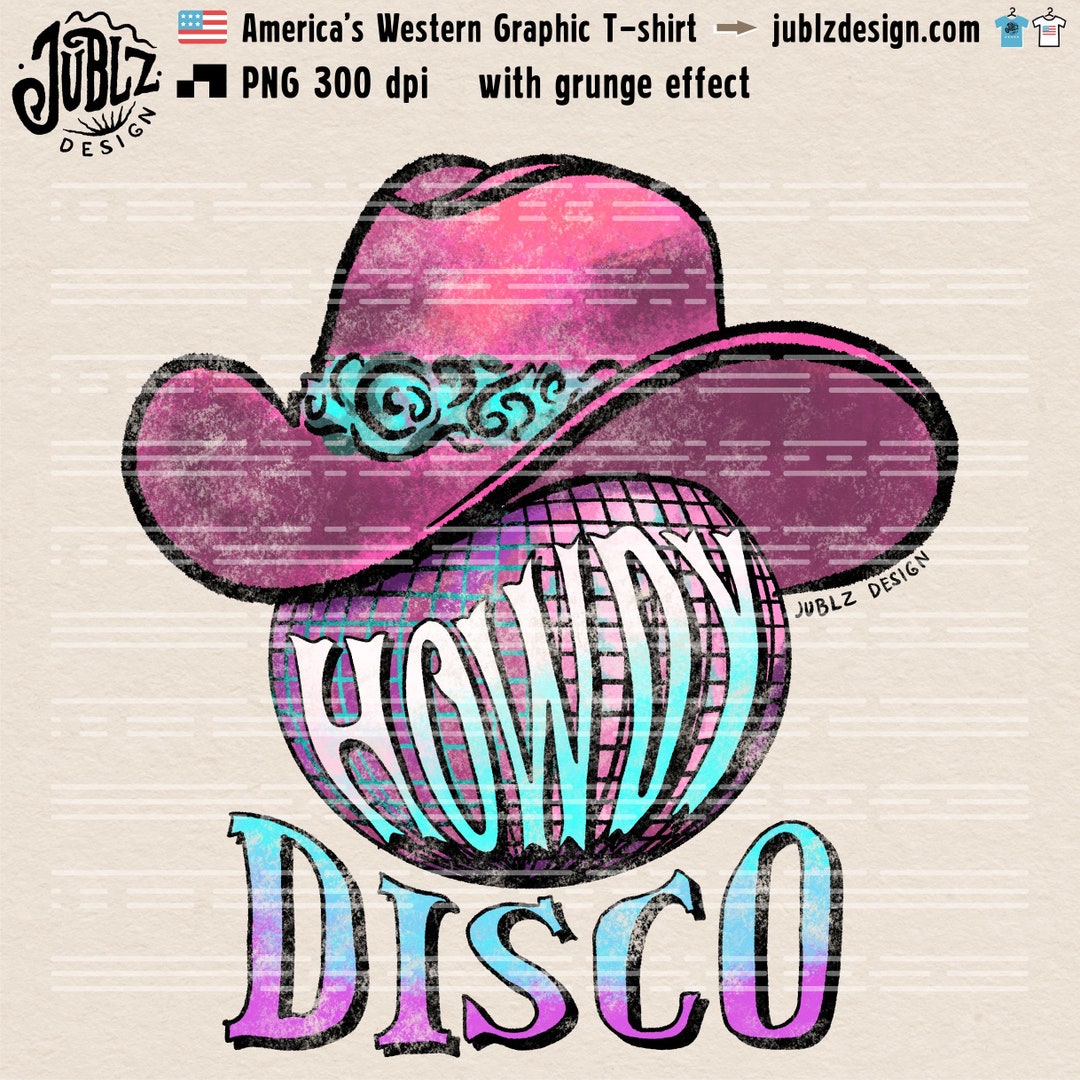 Howdy Disco Png, Disco Cowgirl Png, Disco Png, Western PNG, Disco Ball ...
