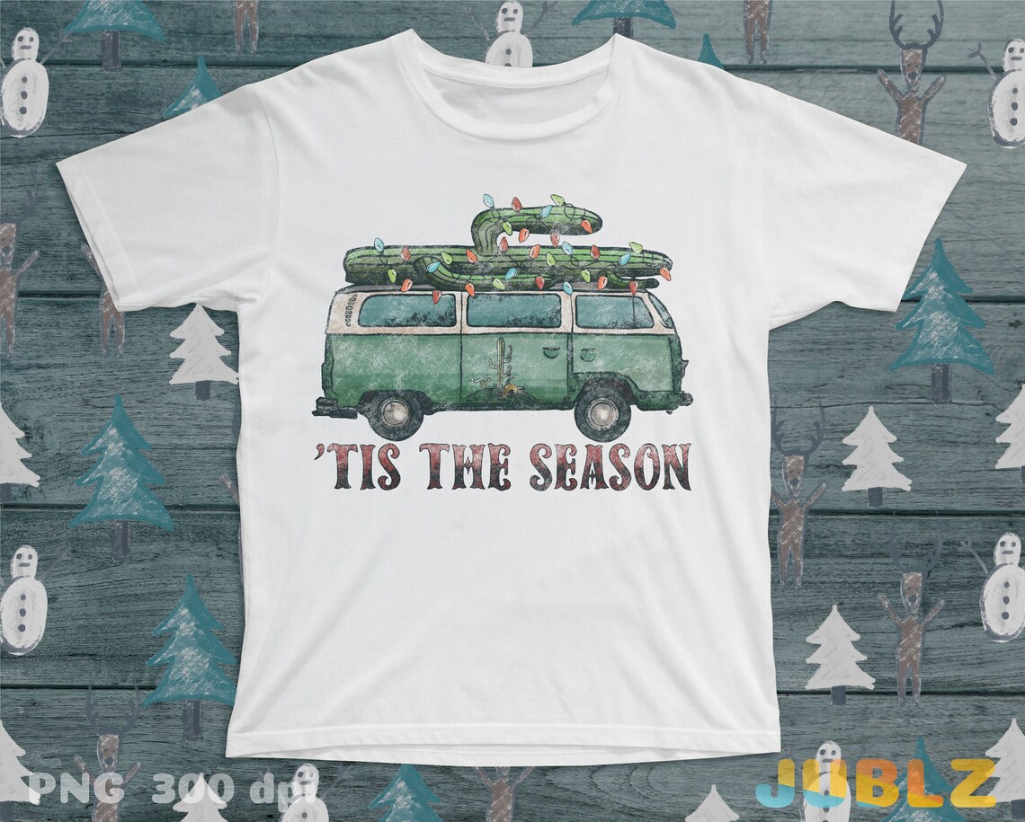 Groovy Christmas Png Hippie Van Png Christmas Cactus Png - Etsy